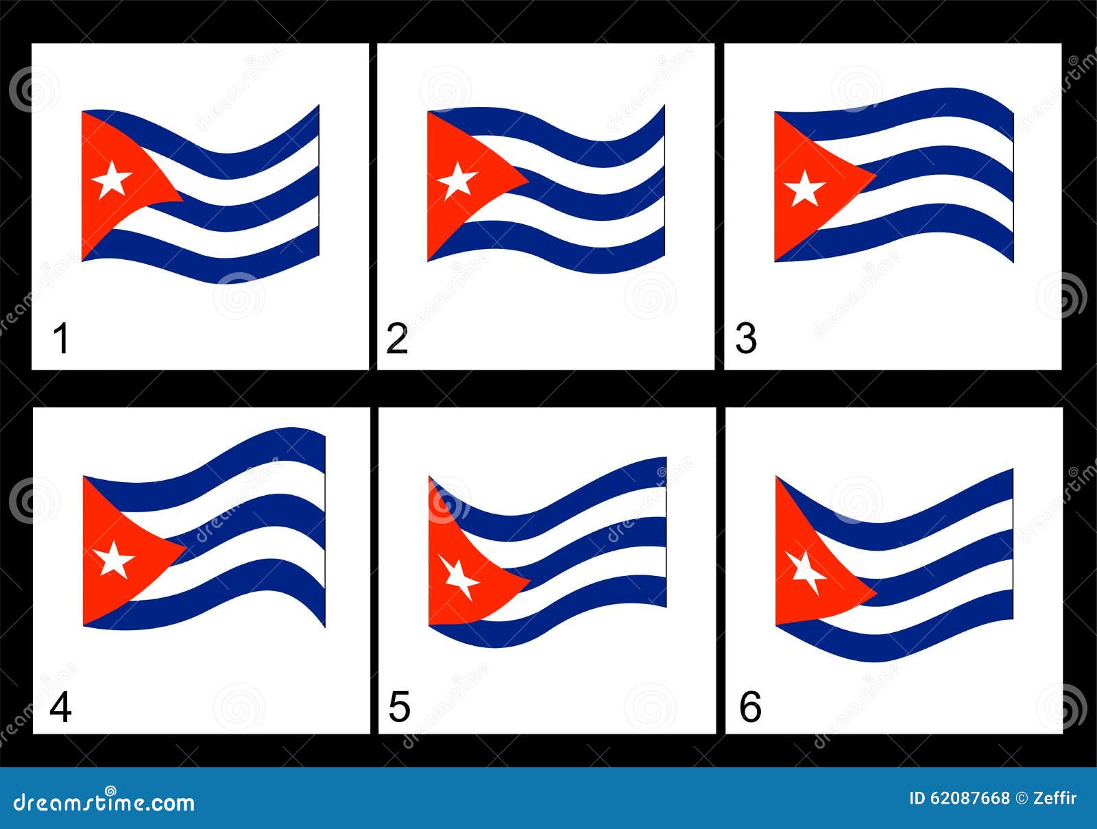 Animation Cuban Flag stock illustration. Illustration of government ...