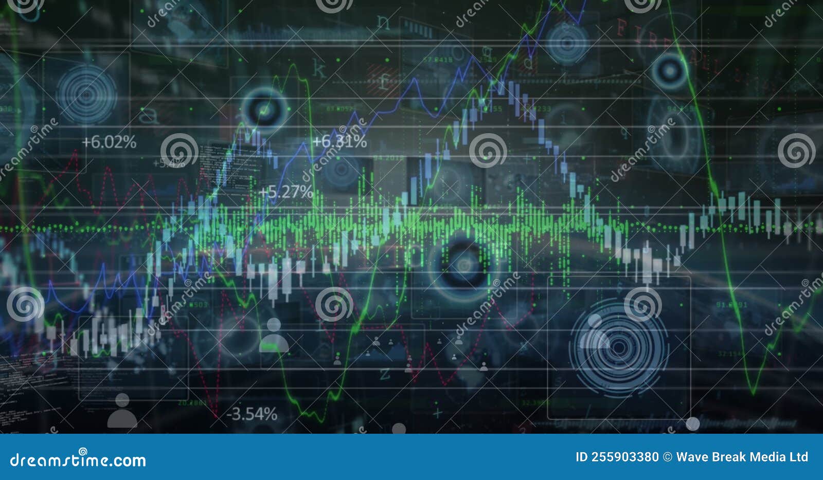 Animation of Cyber Attack Text and Scopes Over Grid Stock Footage ...
