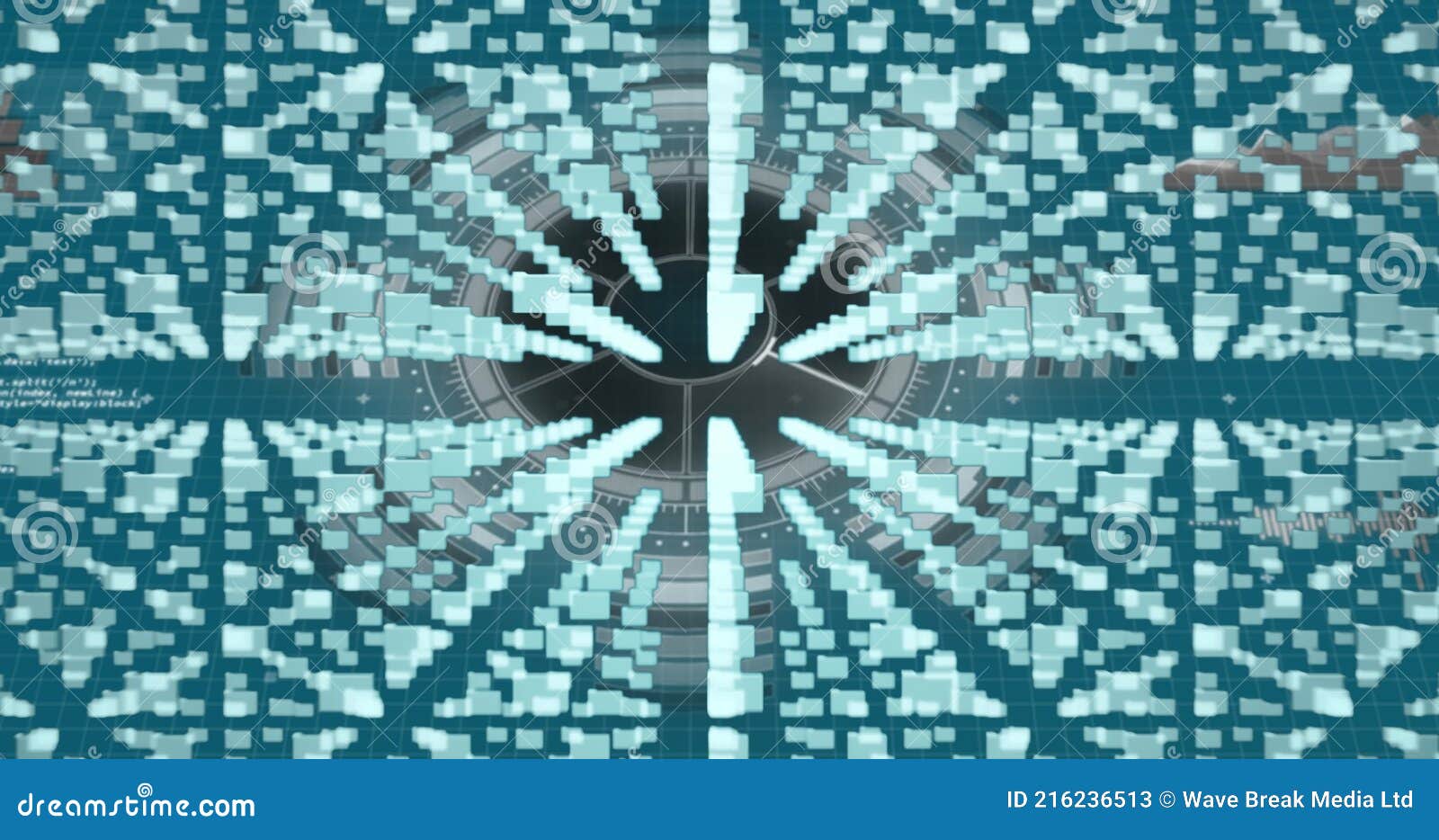 Animation of Cyber Security Over Grid Stock Video - Video of interface ...