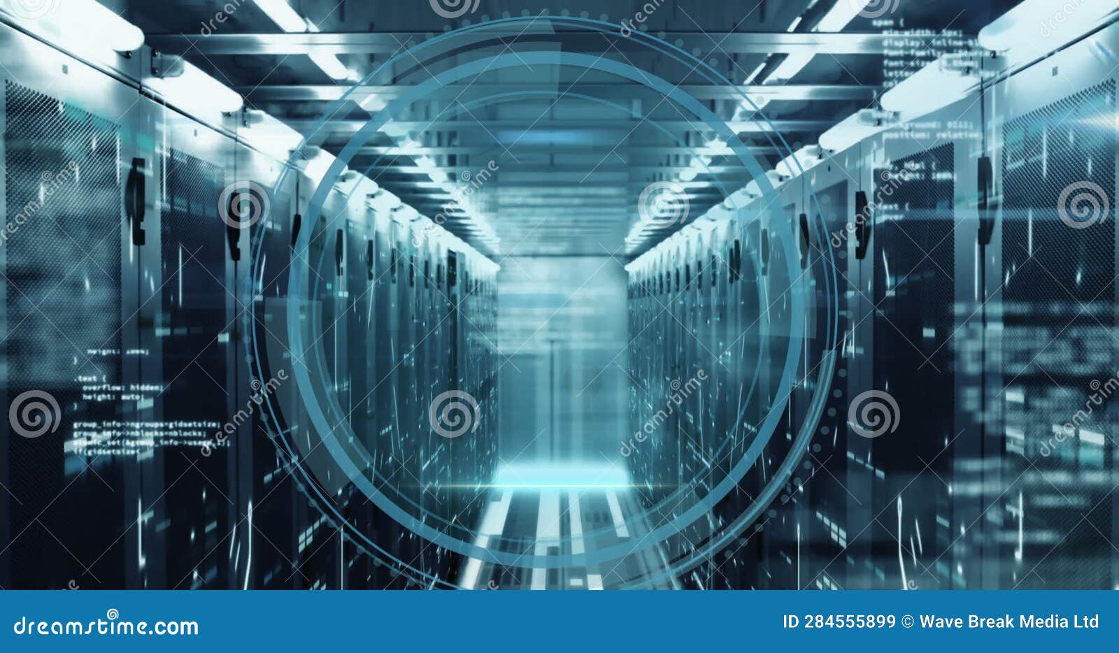 Animation of Cyber Security Text, Security Padlock Icon and Mosaic ...