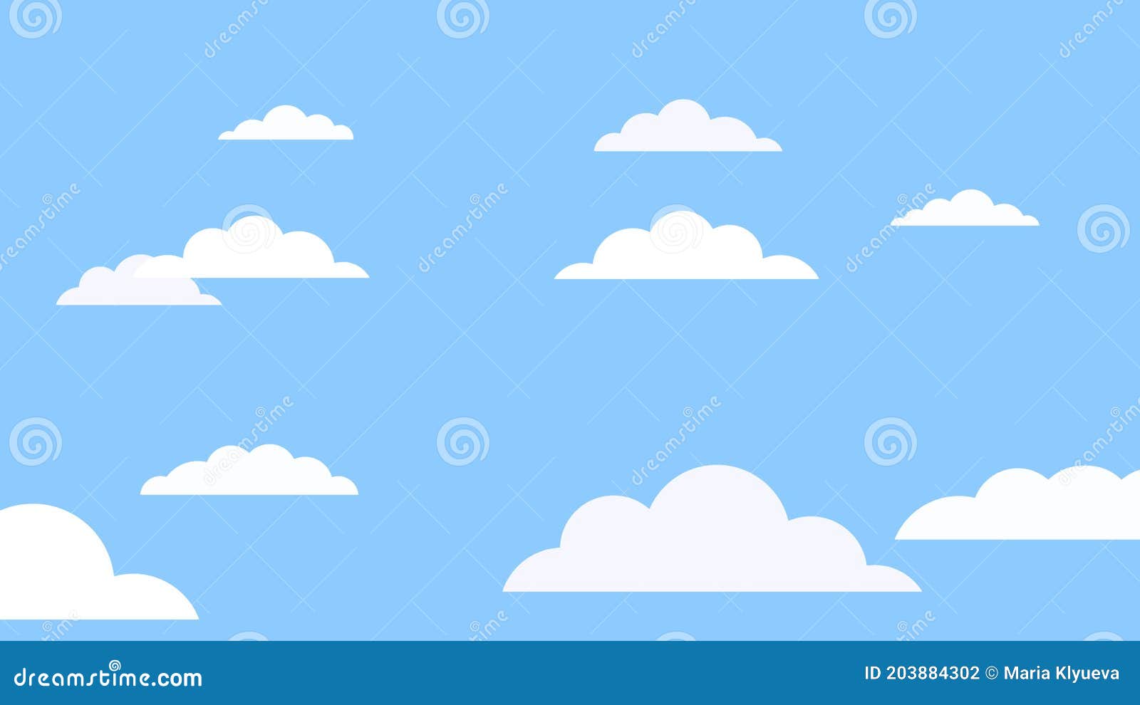 Animation 2d Clouds are Flying Across the Sky Stock Footage - Video of ...