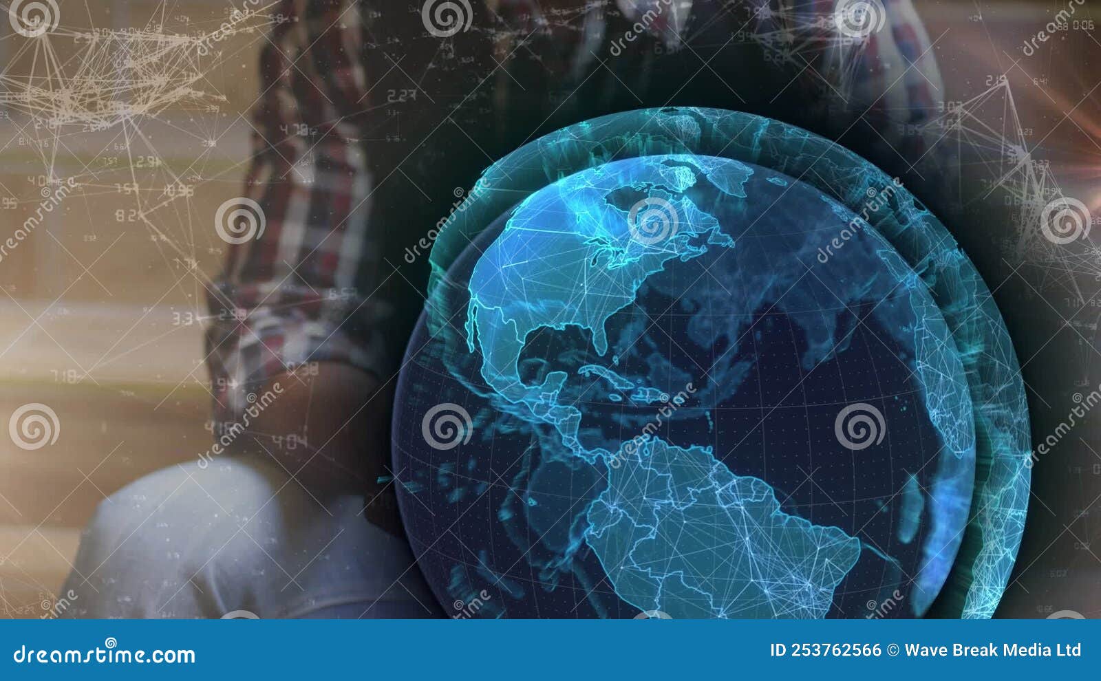 One Person Mature Adult Man Male Black People Animation Globe ...