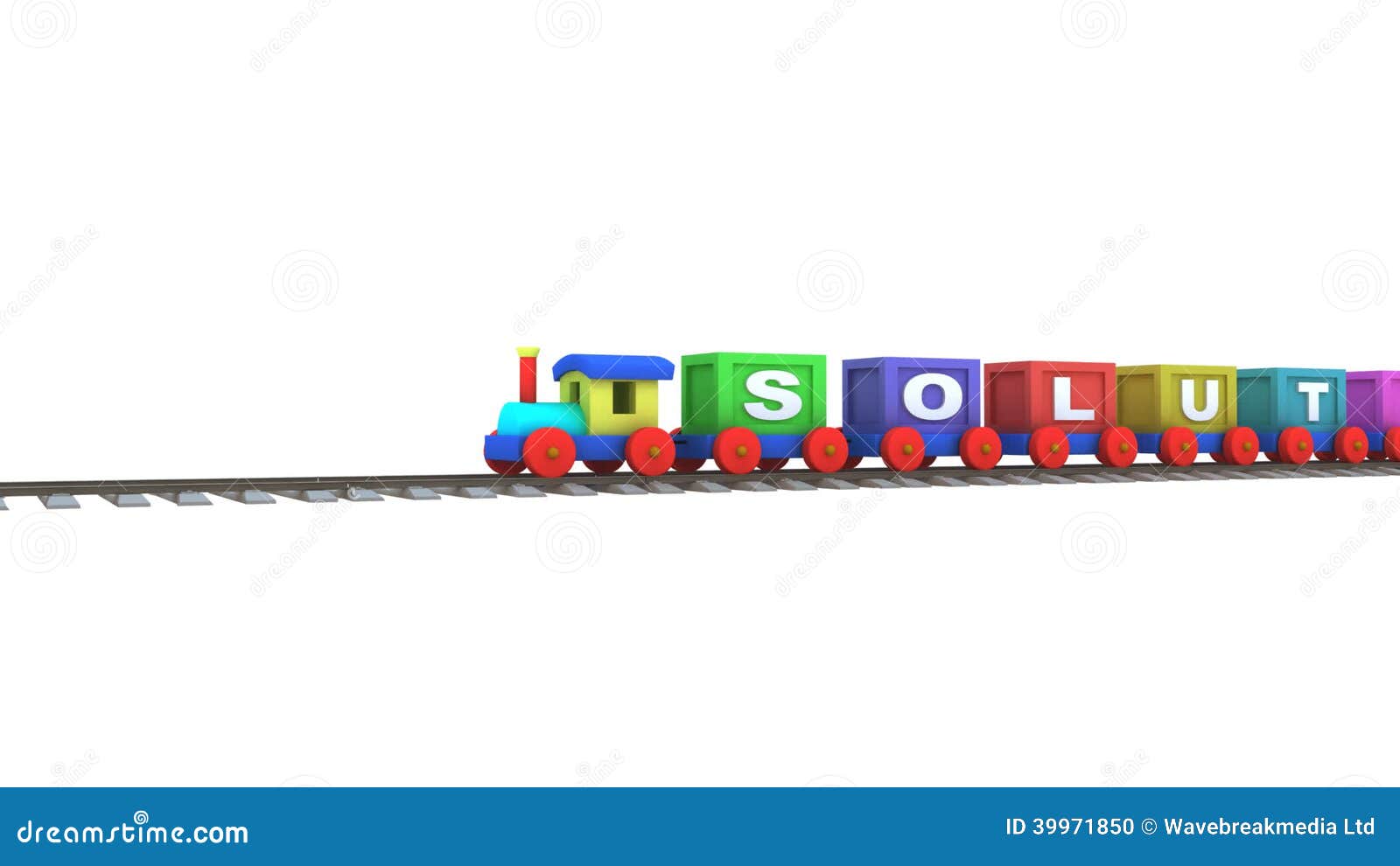 Animation of a 3d Train Carrying Solution Letters Stock Footage - Video ...