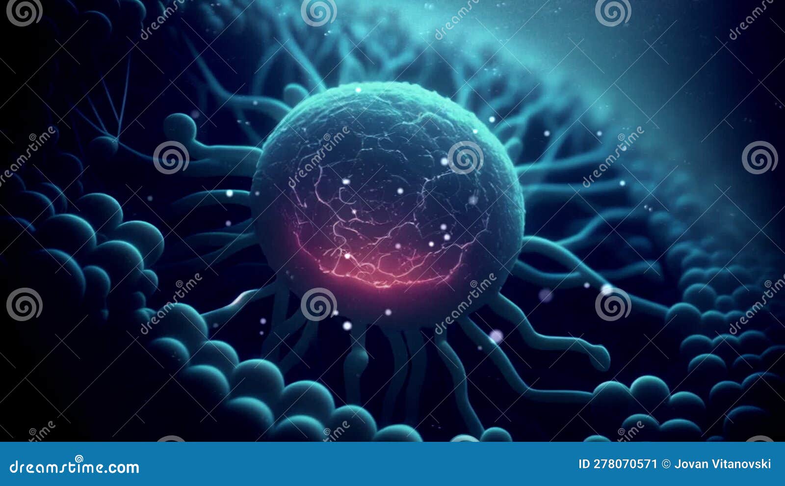 Animation of a Damaged Cancer Cell Stock Video - Video of microscope ...