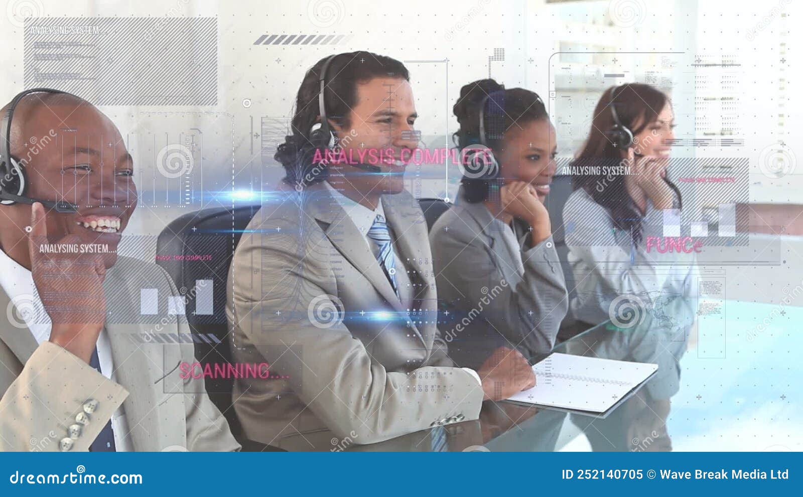 Animation of Data and Analysis Complete Over Diverse Call Center ...