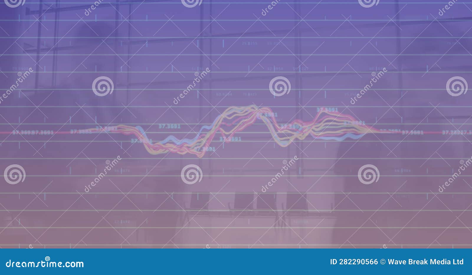 Animation of Data Processing Against Time-lapse of People Walking in ...