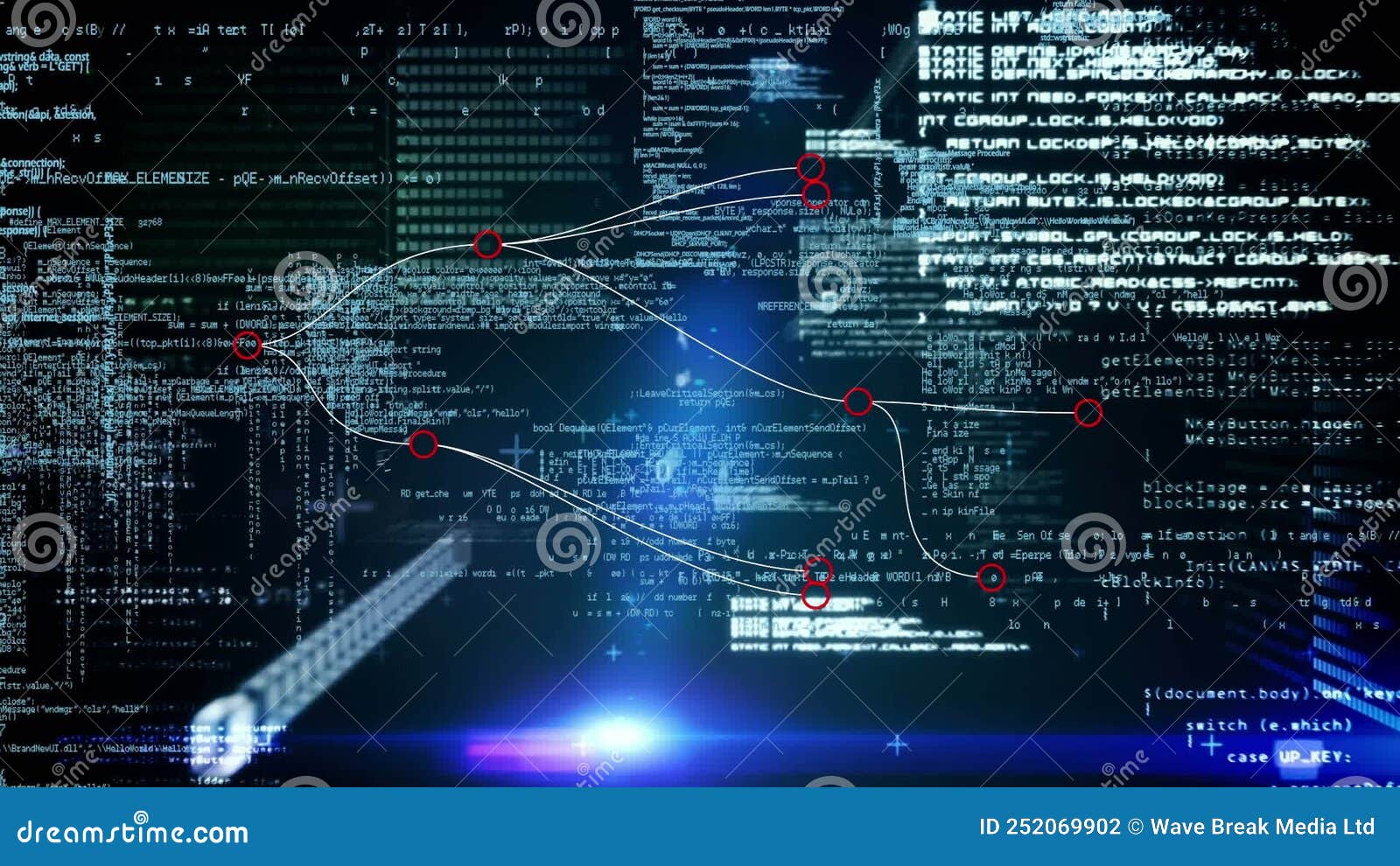 Animation of Data Processing on Black Background Stock Footage - Video ...