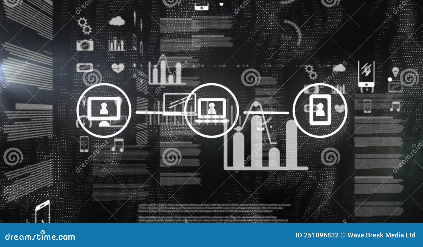 Animation of Data Processing in on Digital Screen Stock Footage - Video ...