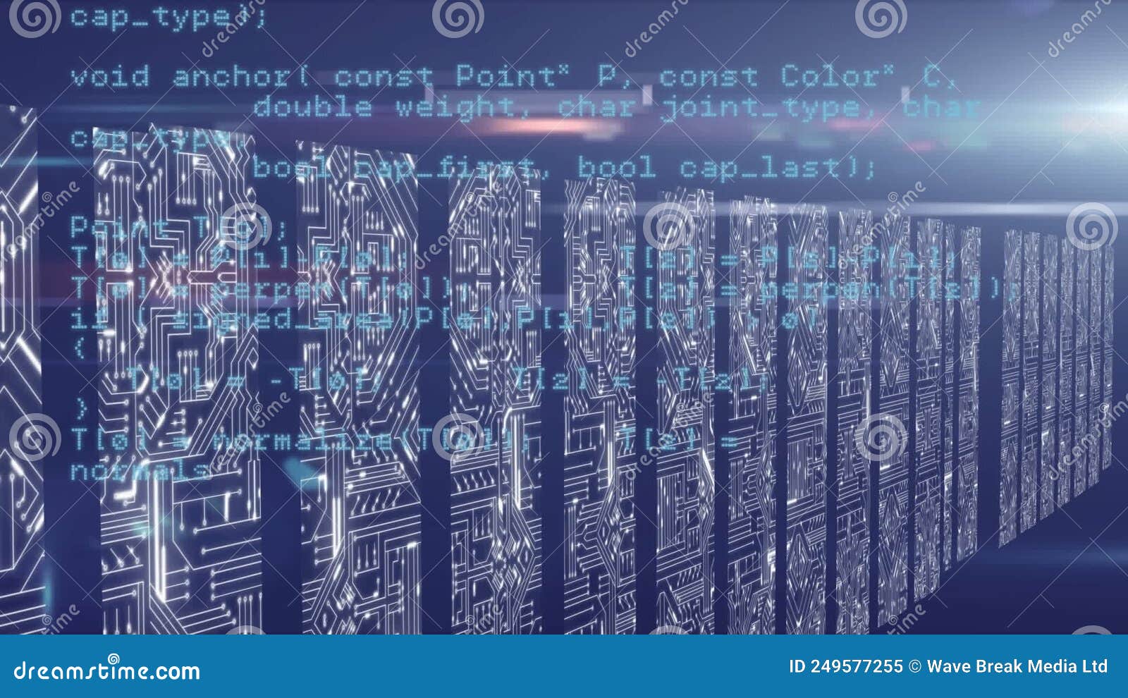 No People Animation Data Processing Computer Server Circuit Board Background Global Computing