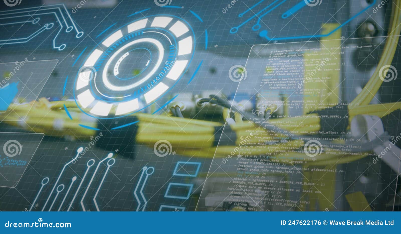 Animation of Data Processing Over Computer Wires Stock Footage - Video ...