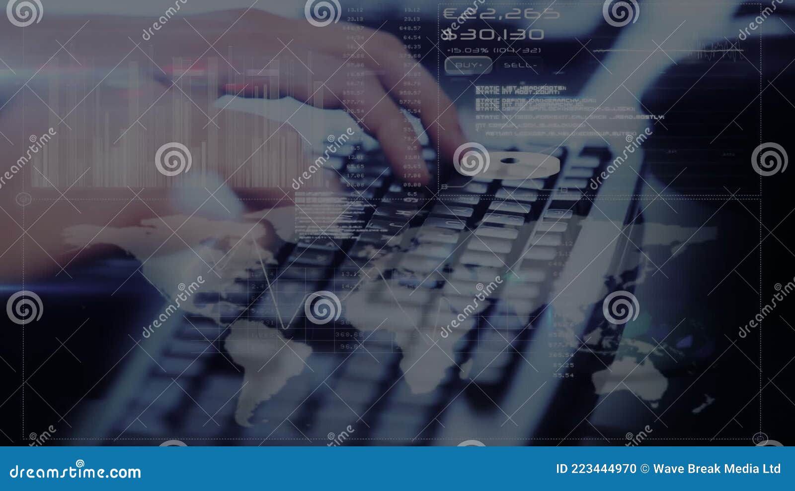 Animation of Data Processing Over Person Typing on Computer Keyboard Stock Footage - Video of ...