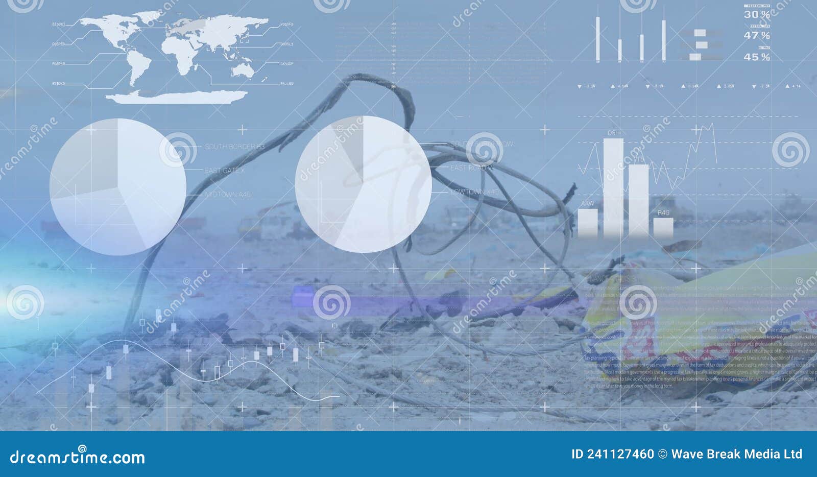 No People Animation Data Processing Waste Collection Site Global ...