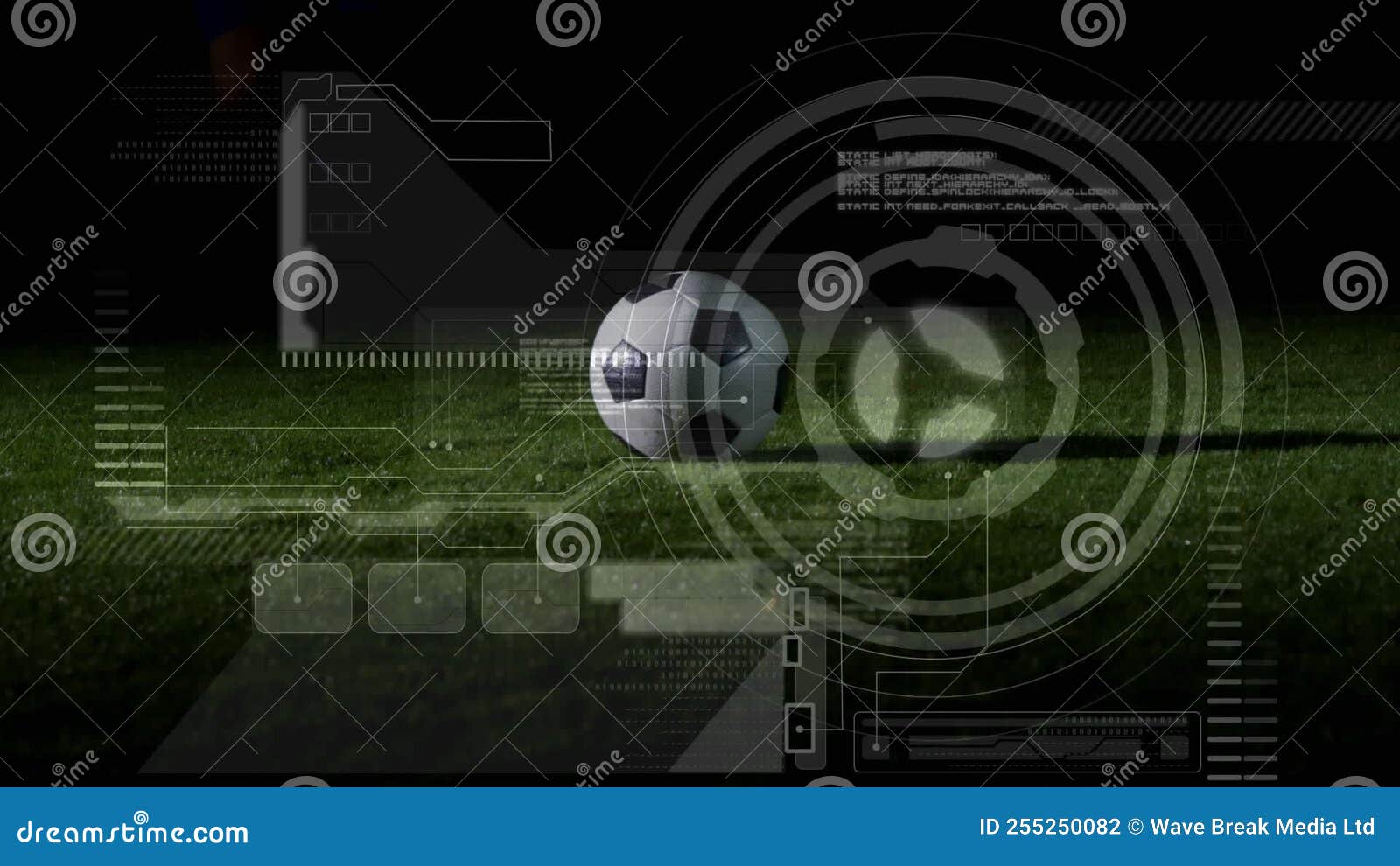 Turning Scope Scanning with Soccer Player Falling Stock Footage - Video ...