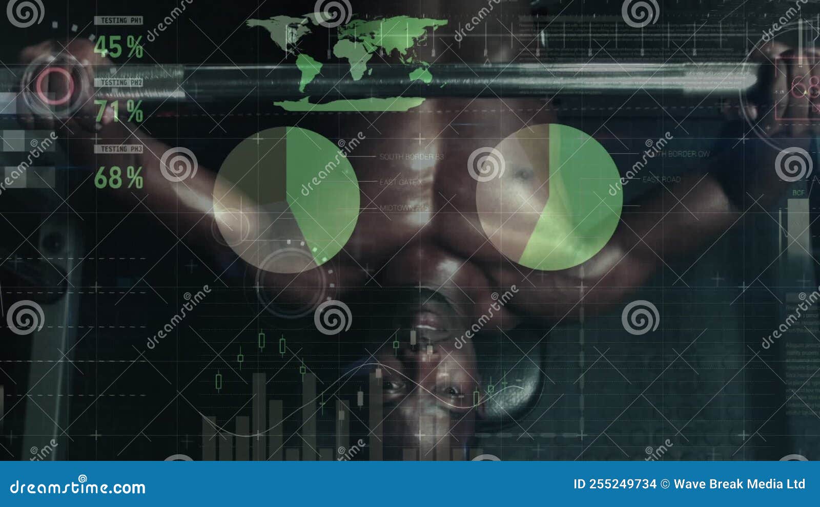 Data Processing with Man Working Out Stock Footage - Video of fitness ...