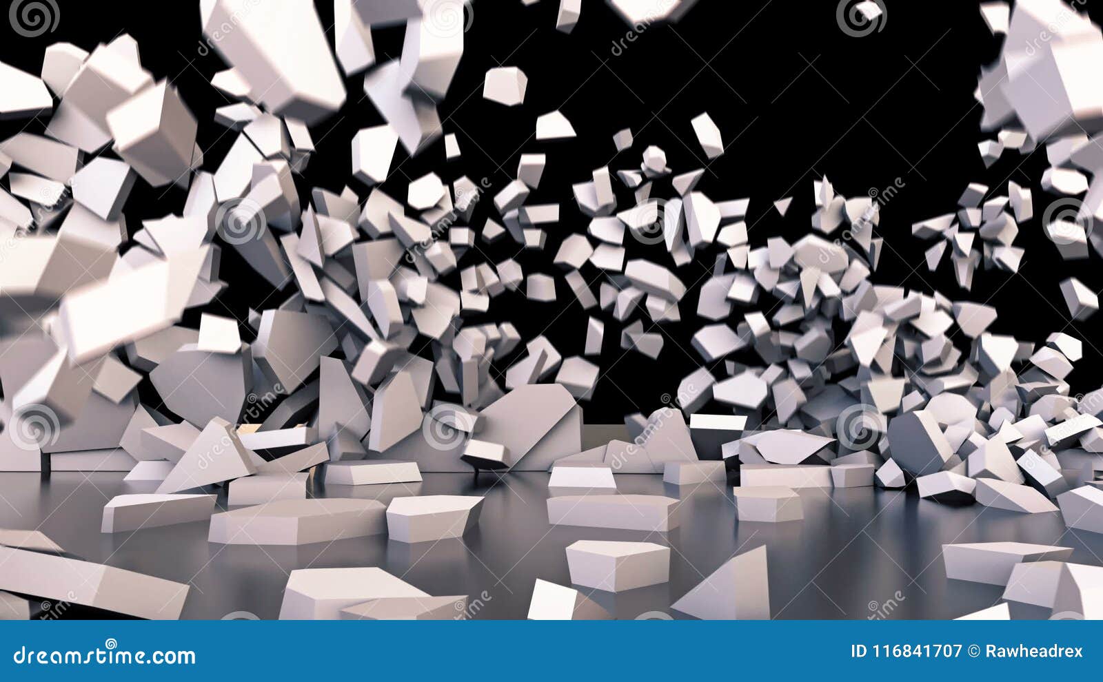 Animation Depicting a Crumbling, Collapsing Wall. Stock Video - Video ...