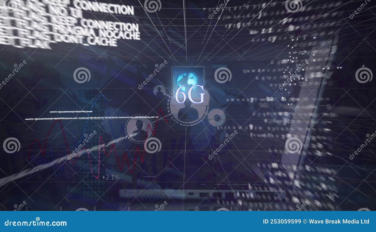 No People Animation Digital Composite Computer Language Profile Icon Globe Moving Loop Laptop ...