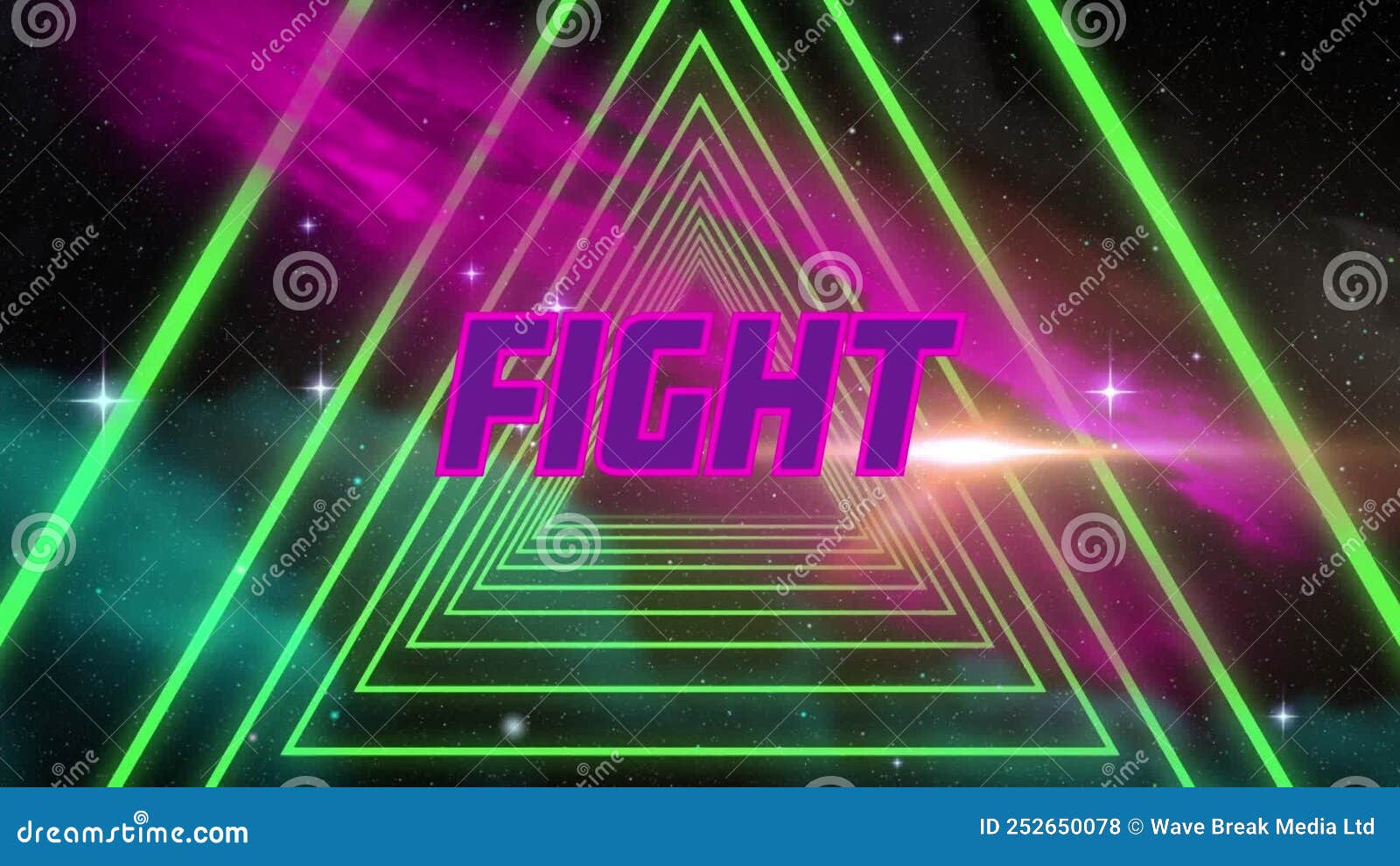 No People Animation Digitally Generated Fight Text Moving Loop ...