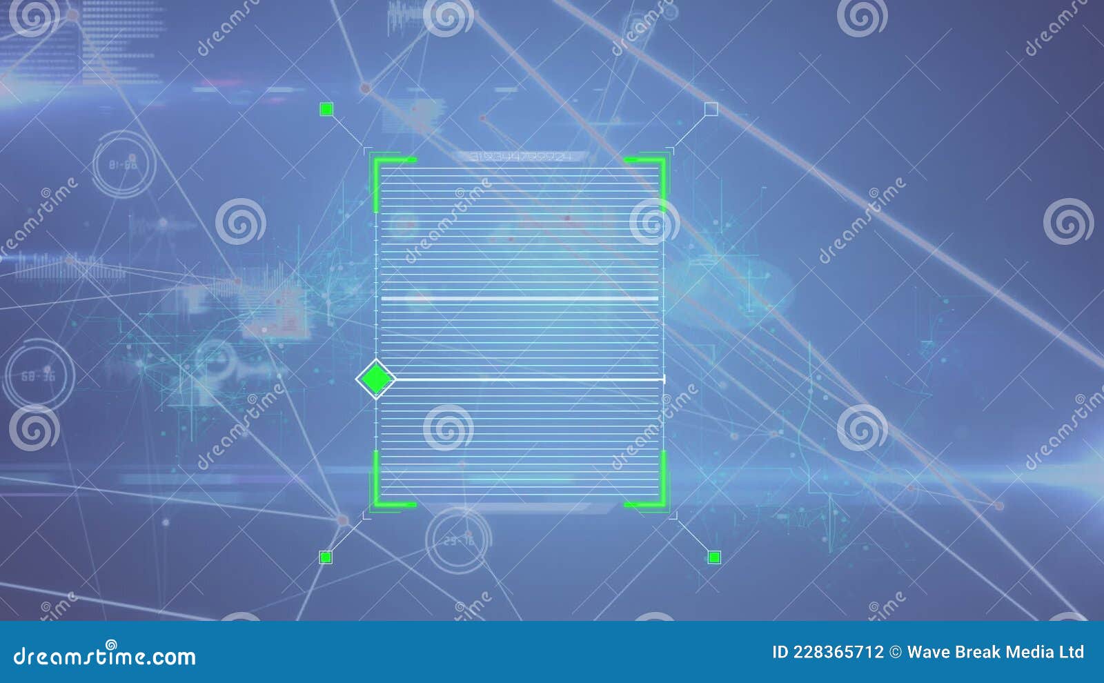 Animation of Digital Interface Over Network O Connections Stock Footage ...