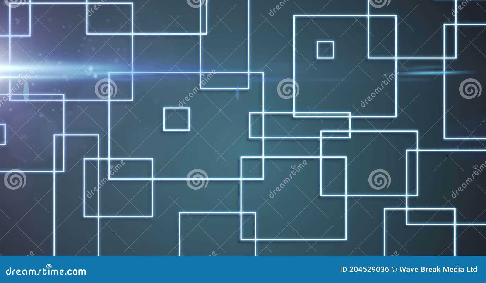 Animation of Digital Network of Connections with White Squares Stock ...