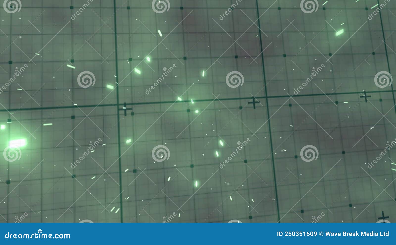 Animation of Digital Screen with Green Lights Stock Video - Video of ...