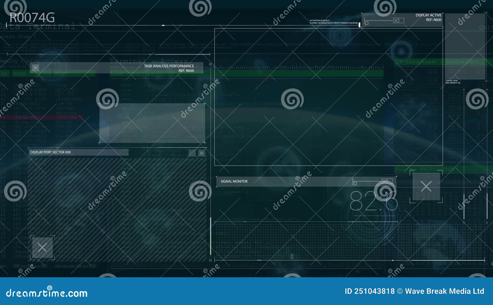 Animation of Diverse Data on Navy Digital Screen Stock Footage - Video ...