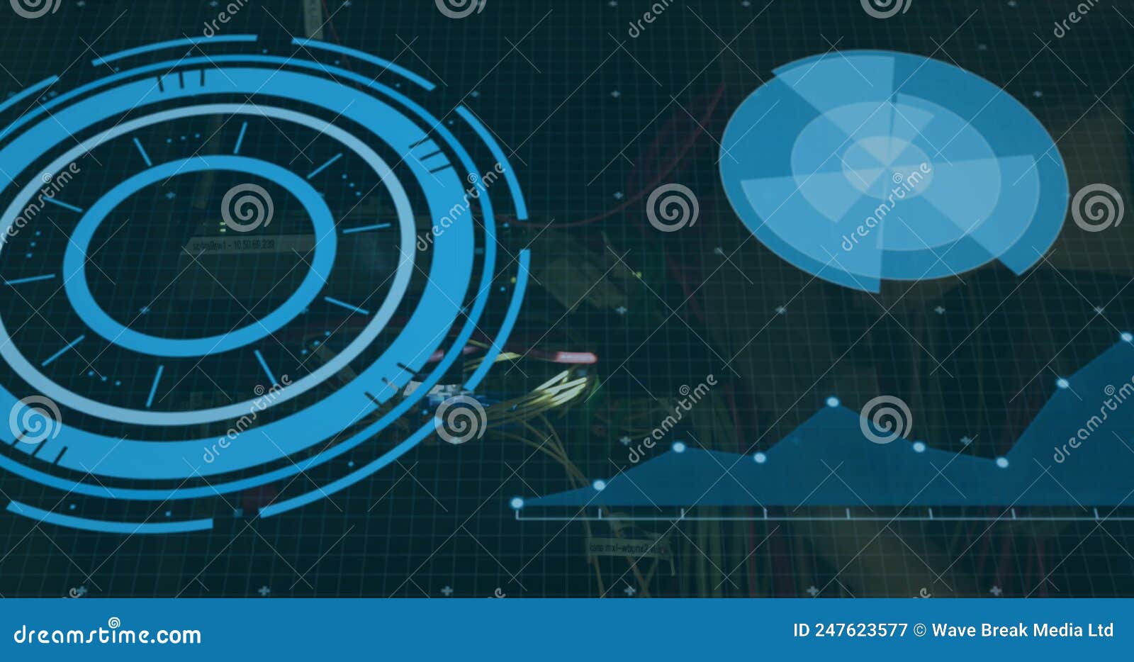Animation of Diverse Data Processing on Digital Screen Stock Video ...