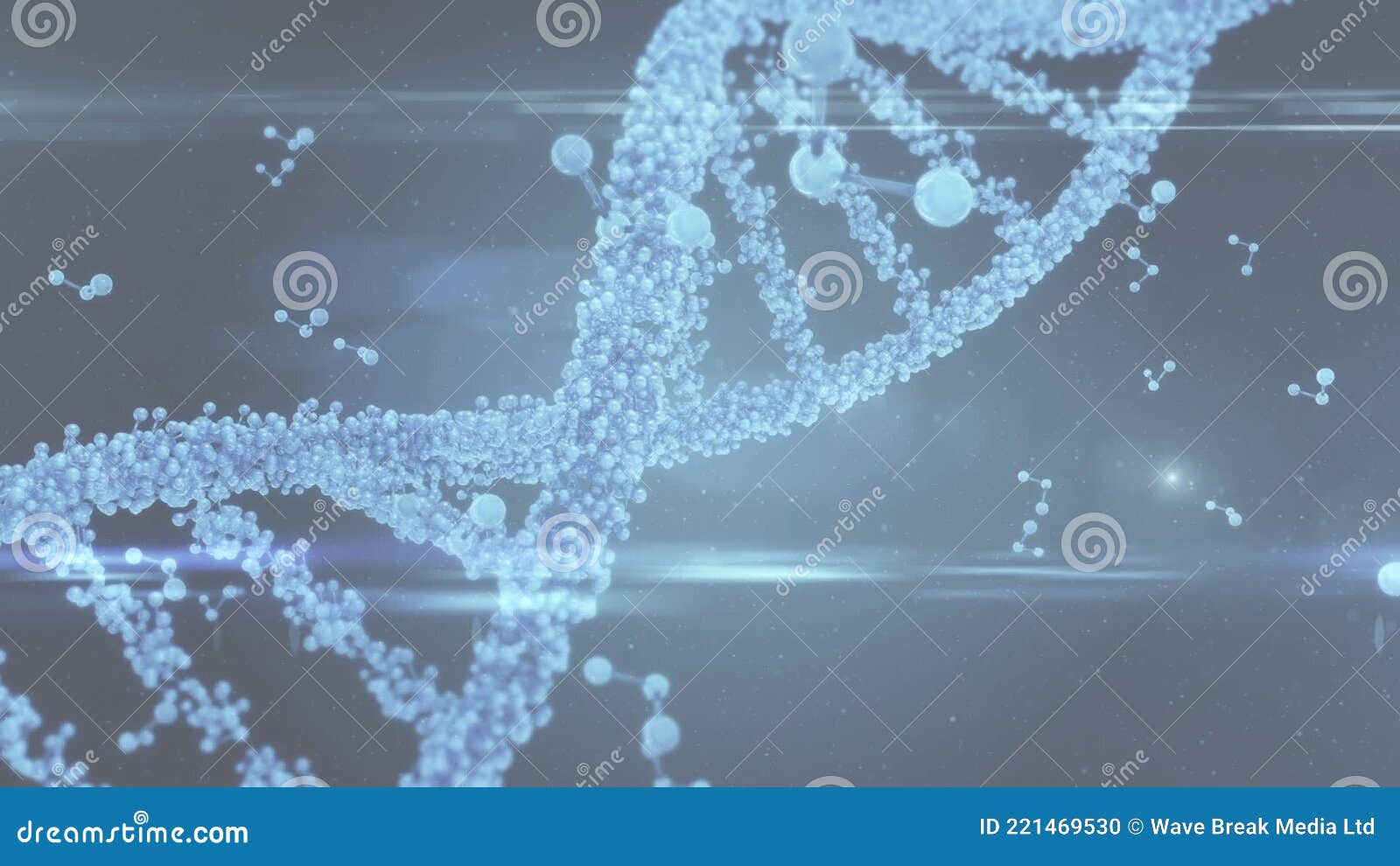 Animation of Dna Strand and Molecules Stock Footage - Video of video ...
