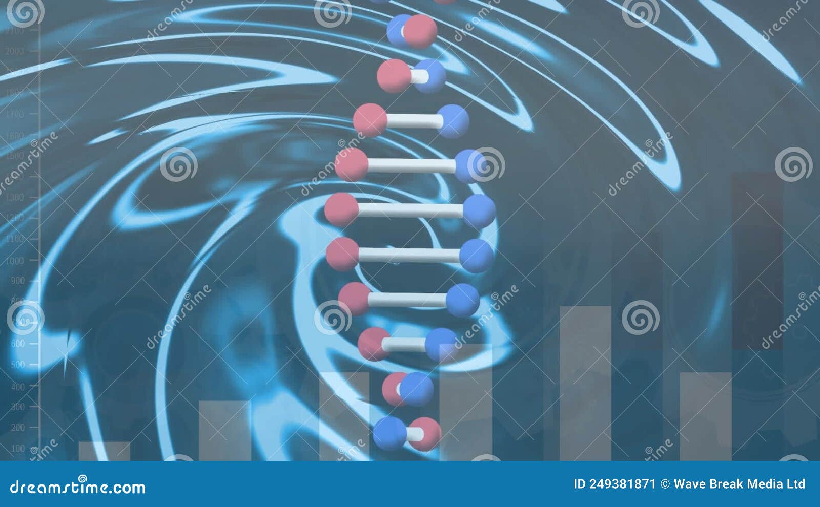 Animation of Dna Strand Over Liquid and Data Processing Stock Video ...