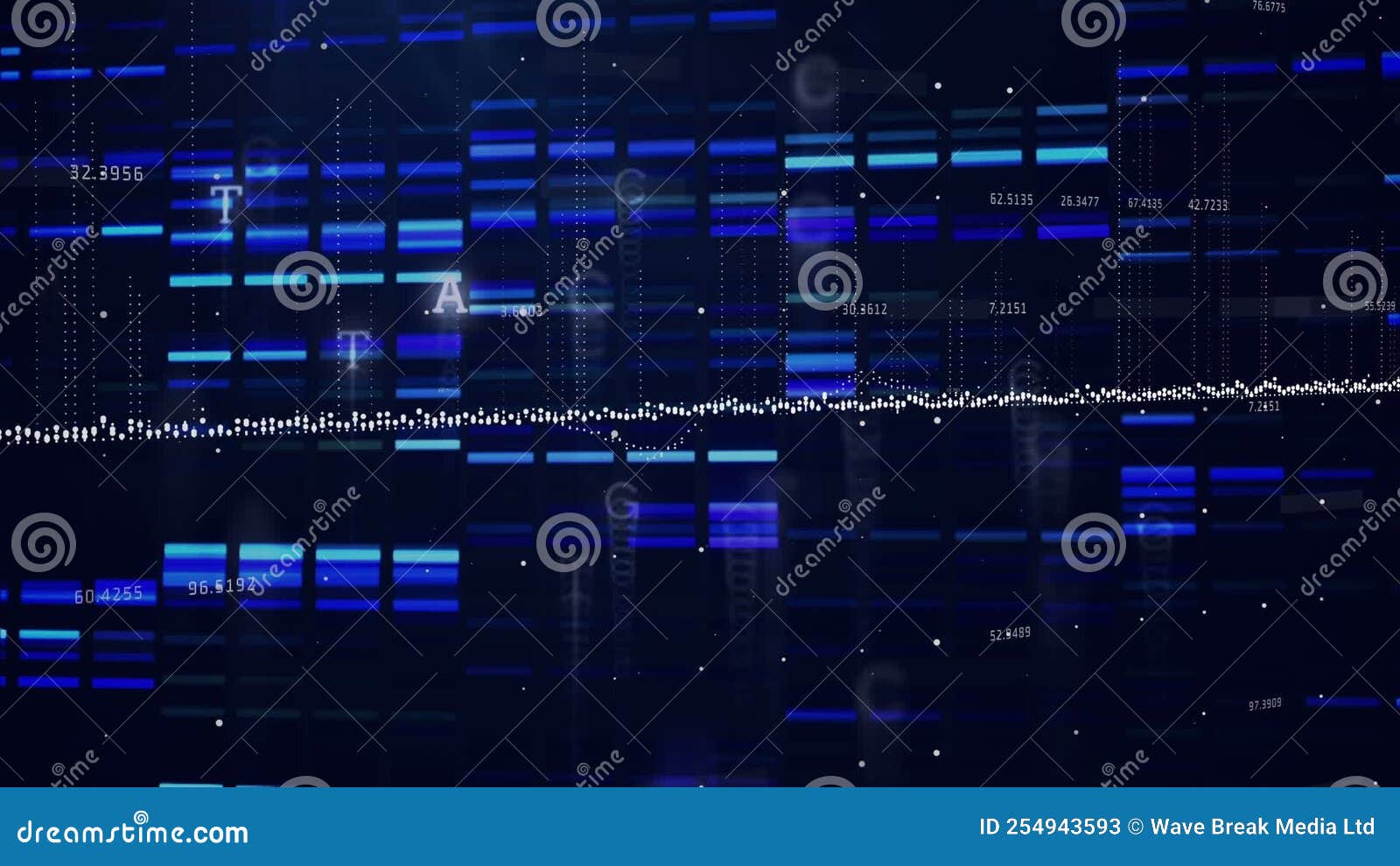 Animation of Dna Strand Spinning and Data Processing Stock Video ...