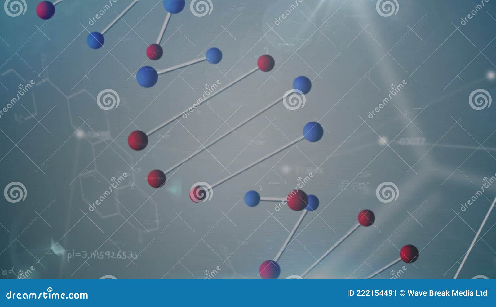 Animation of Dna Strand Spinning, Molecules and Medical Data Processing ...