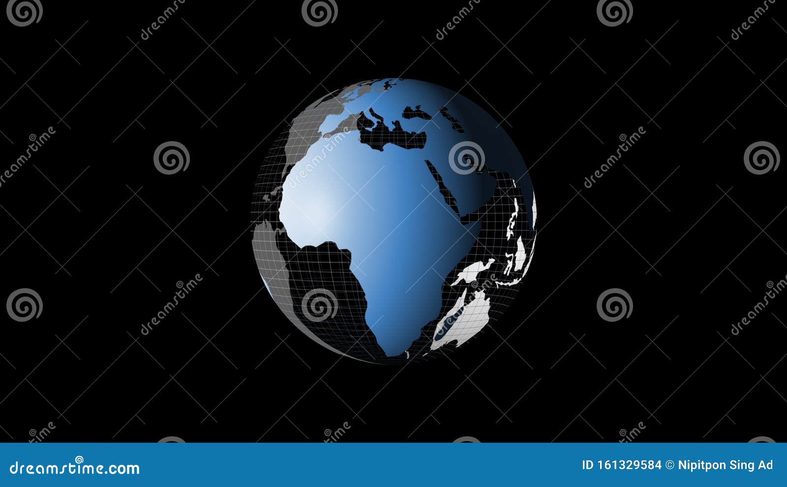 Animation of the Earth Revolve Around, Holographic Rendering Earth ...