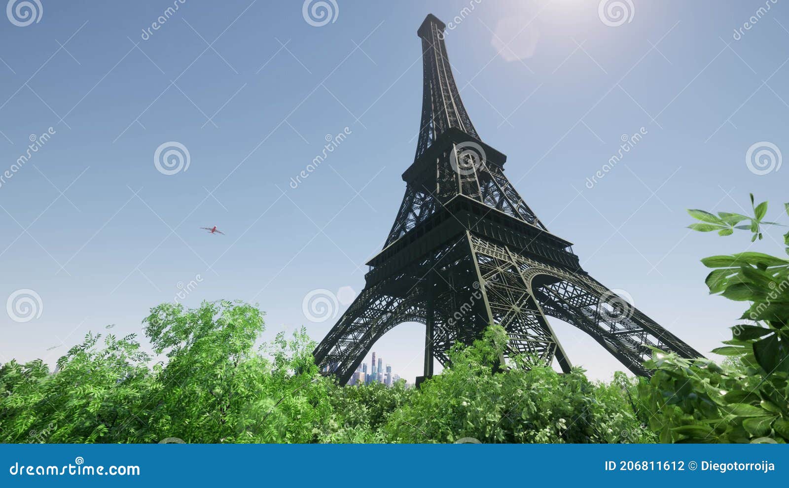 Eiffel Tower animation stock footage. Video of diagram - 206811612