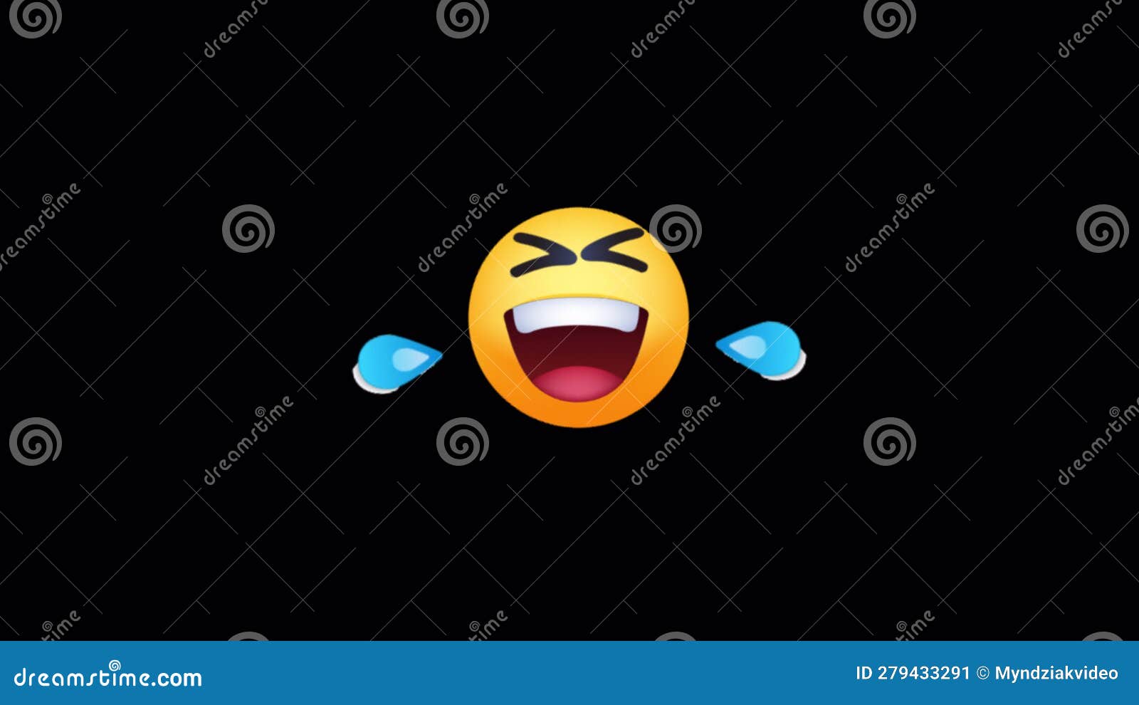 Animation of Emoji Emoticon Crying. Alpha Channel. Stock Illustration ...