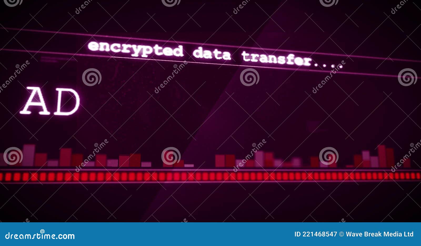 Animation of Encrypted Data Transfer Flashing Digital Interface Stock ...