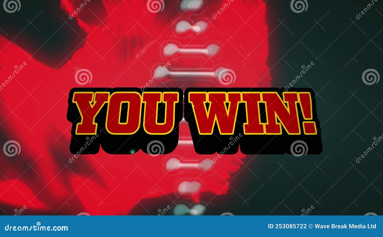 No People Animation Explosive Shape Win Text Dna Helix Red Black ...