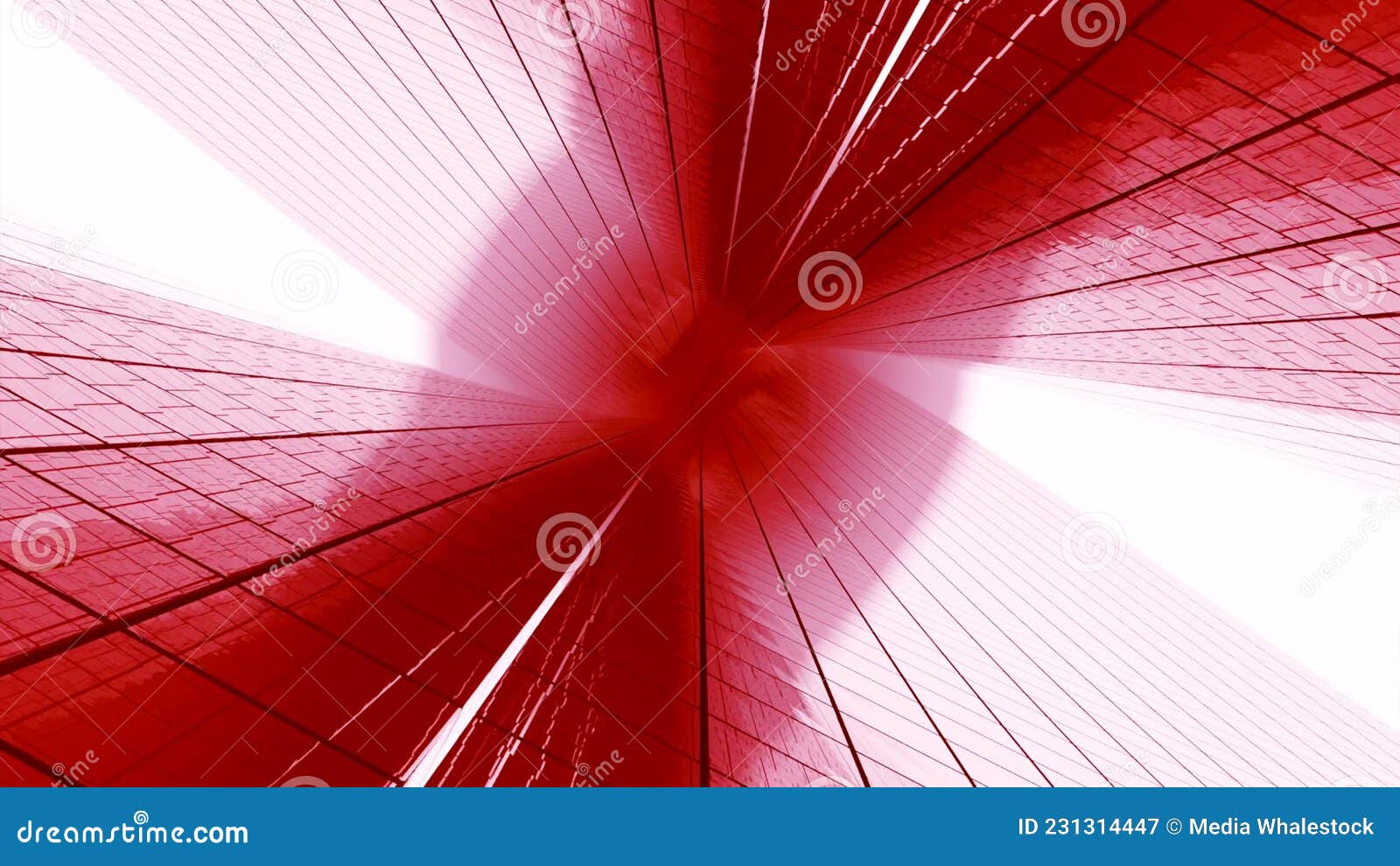 Animation of Falling between Buildings. Design. 3D Glass Walls with ...