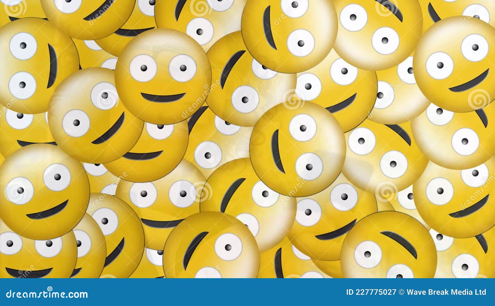 Animation of Falling Emojis Over Man Using Smartphone Stock Video ...