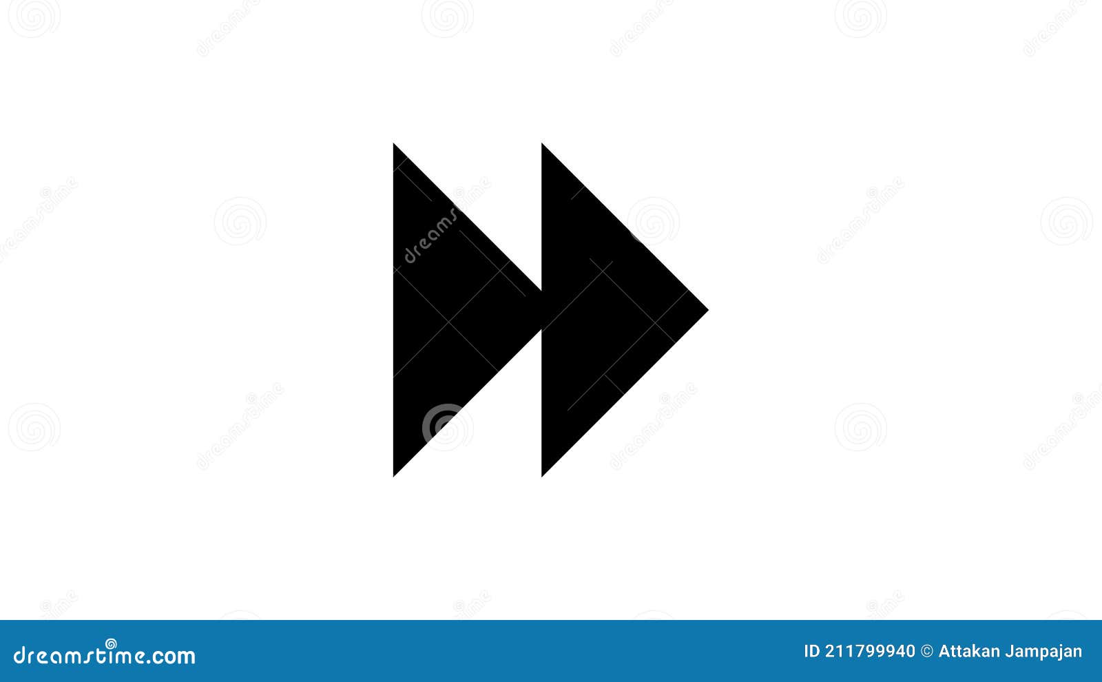 Animation of Fast Forward Symbol on White Transparent Background with ...