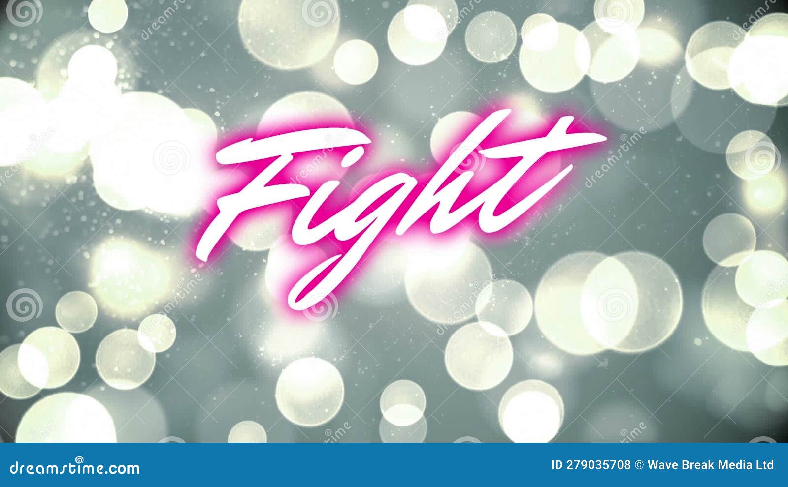 Animation of Fight Neon Text Over Spot Lights Stock Footage - Video of ...