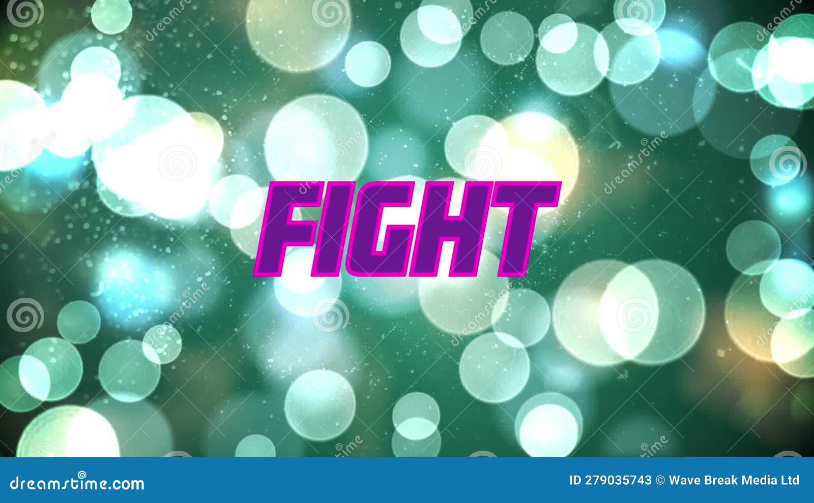 Animation of Fight Neon Text Over Spot Lights Stock Video - Video of ...