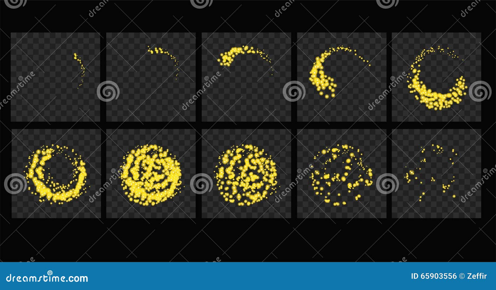 Animation of Firework Effect. Stock Illustration - Illustration of ...