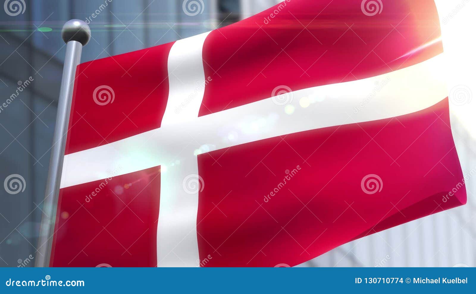 Waving Flag of Denmark Animation Stock Footage - Video of symbol ...