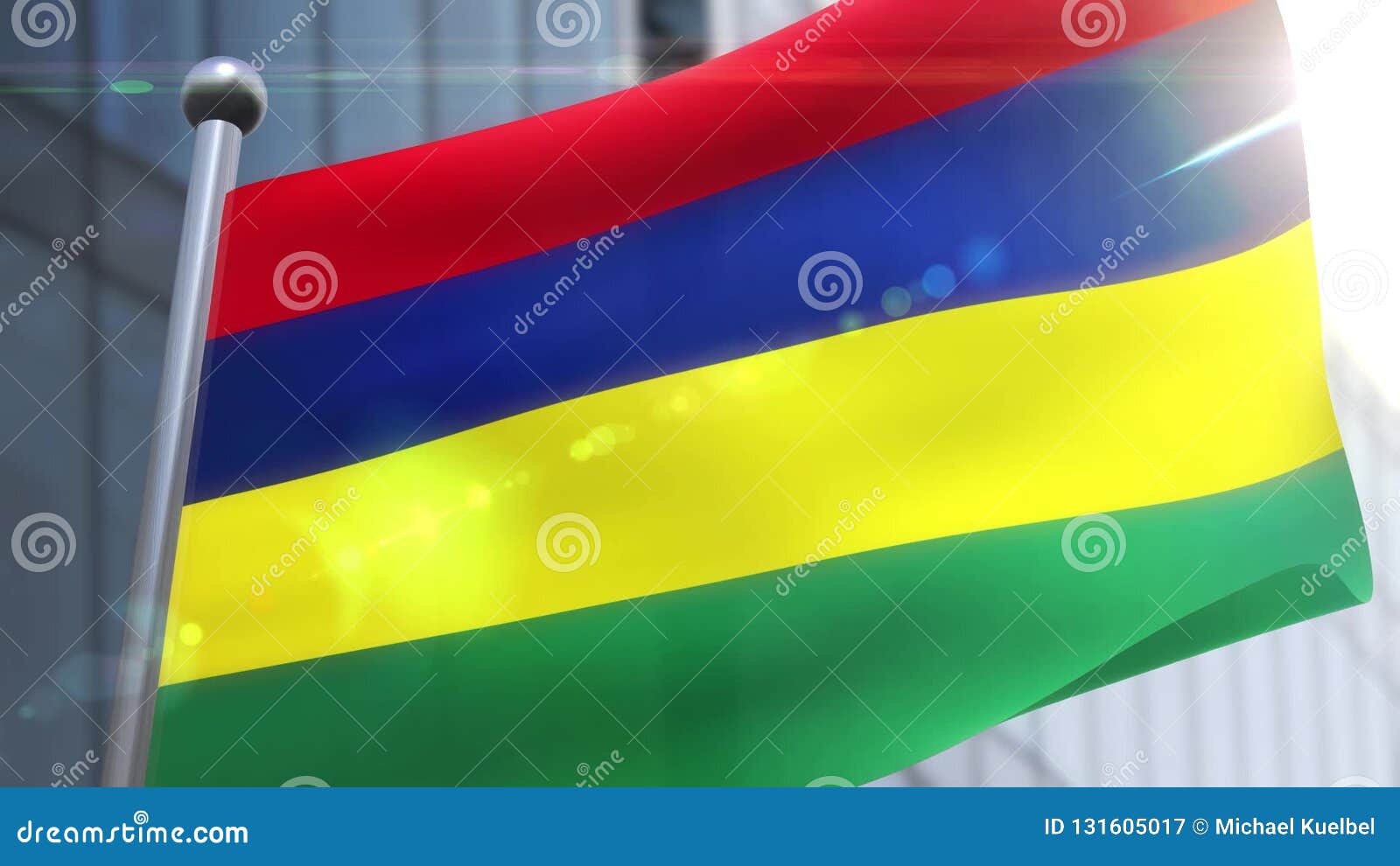 Waving Flag of Mauritius Animation Stock Video - Video of government ...