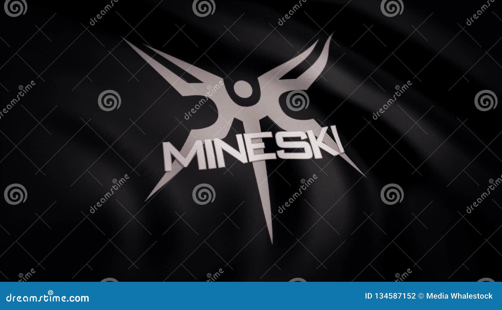Animation of Flag with Symbol of Cybergaming Mineski. Editorial ...