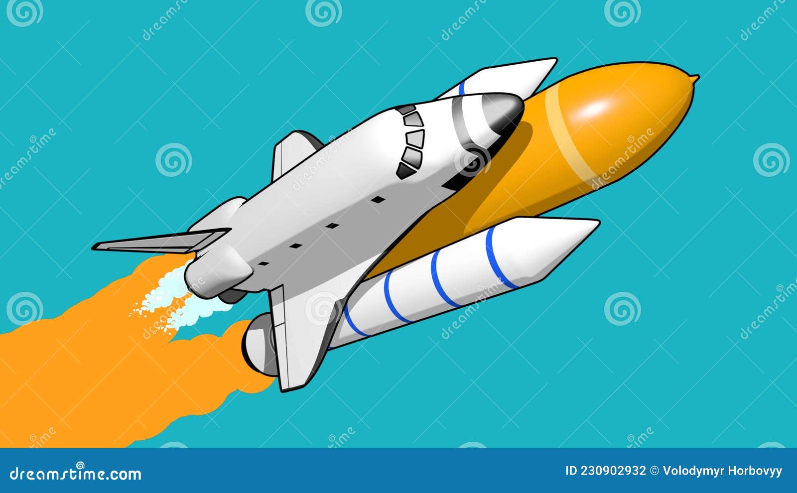 Animation of Flat Style Rocket Stock Illustration - Illustration of ...