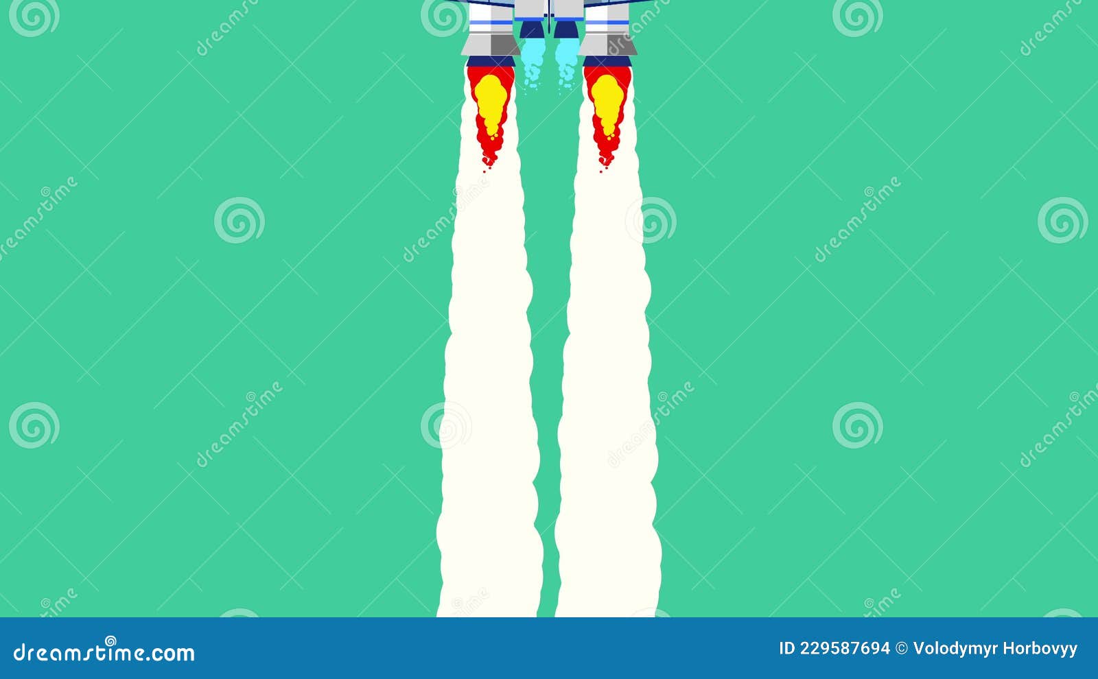 Animation of Flat Style Rocket Stock Footage - Video of design ...