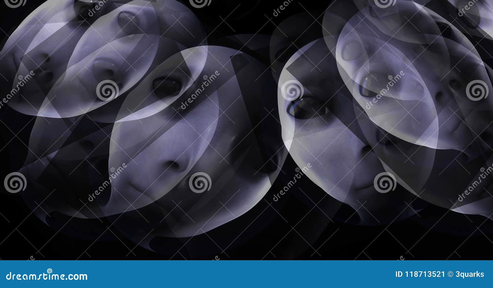 Animation of Floating Alien Heads Stock Video - Video of magical ...