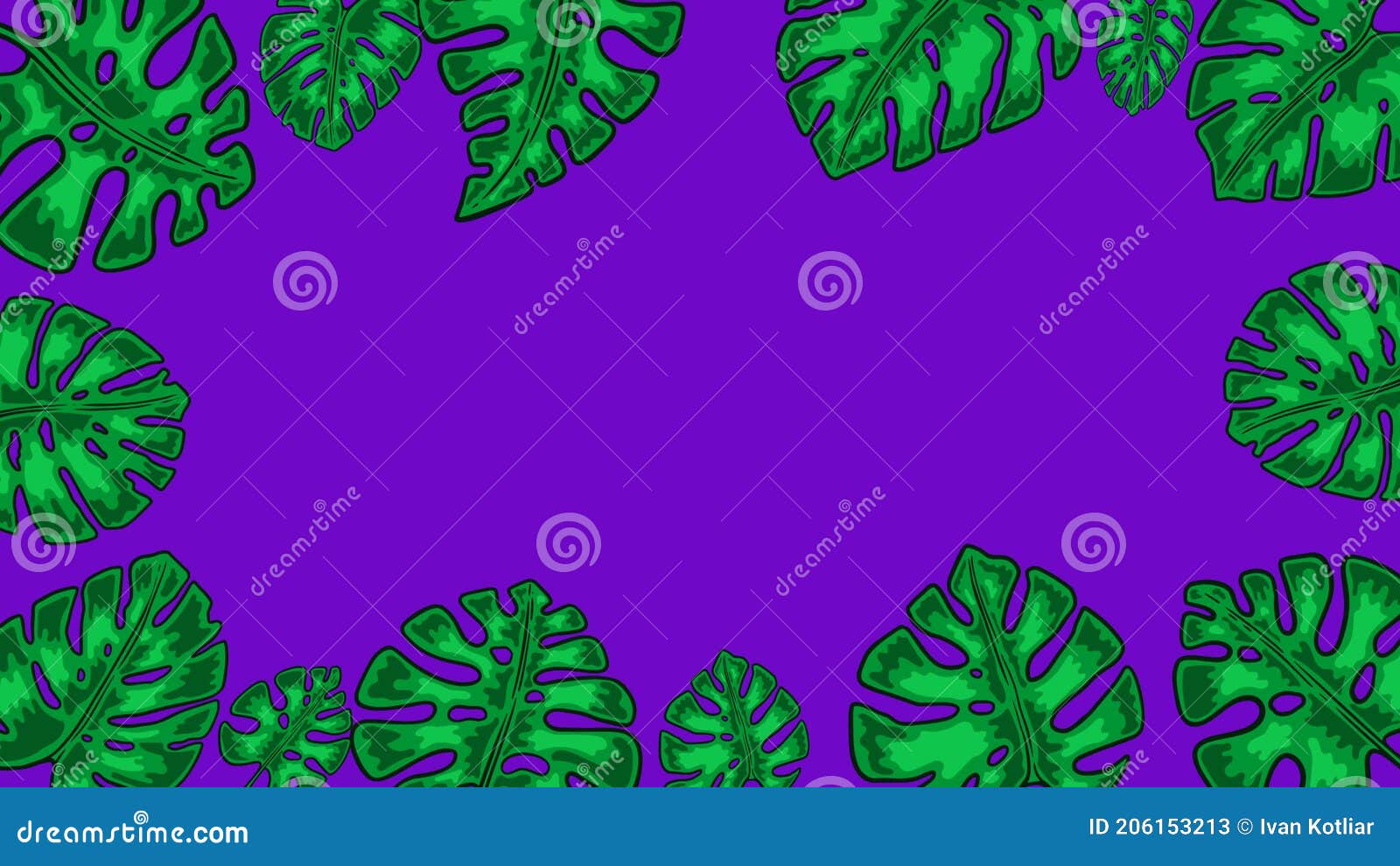 Animation of Frame from Tropical Palm Leaves Stock Video - Video of ...