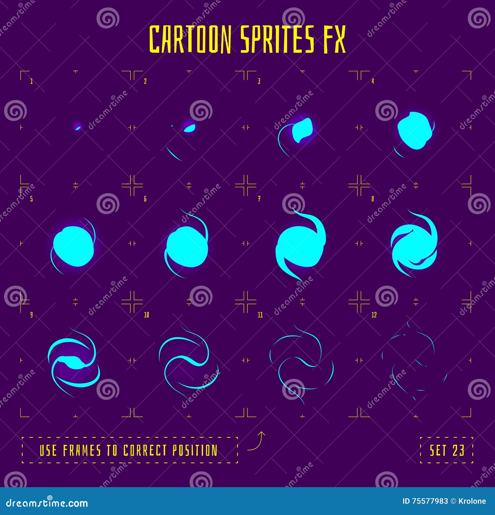 Animation Frames Or Energy Explosion Sprites Cartoon Vector ...