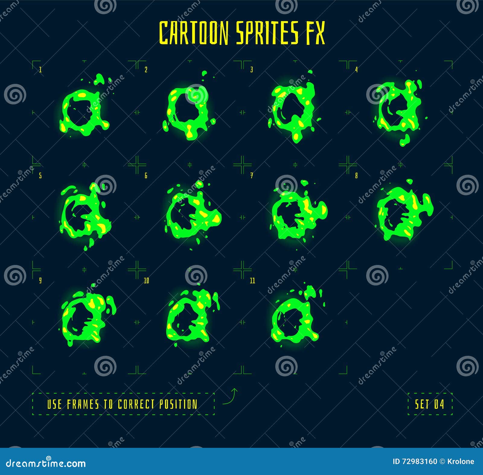 Animation Frames Or Liquid Loop Sprites Vector Illustration ...